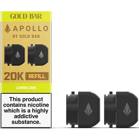 Gold Bar Apollo 20K Replacement Prefilled Pods - U Vape Wholesale